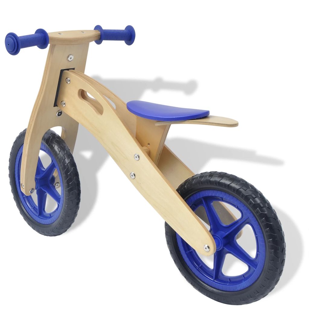 Balance Bike Wood Blue