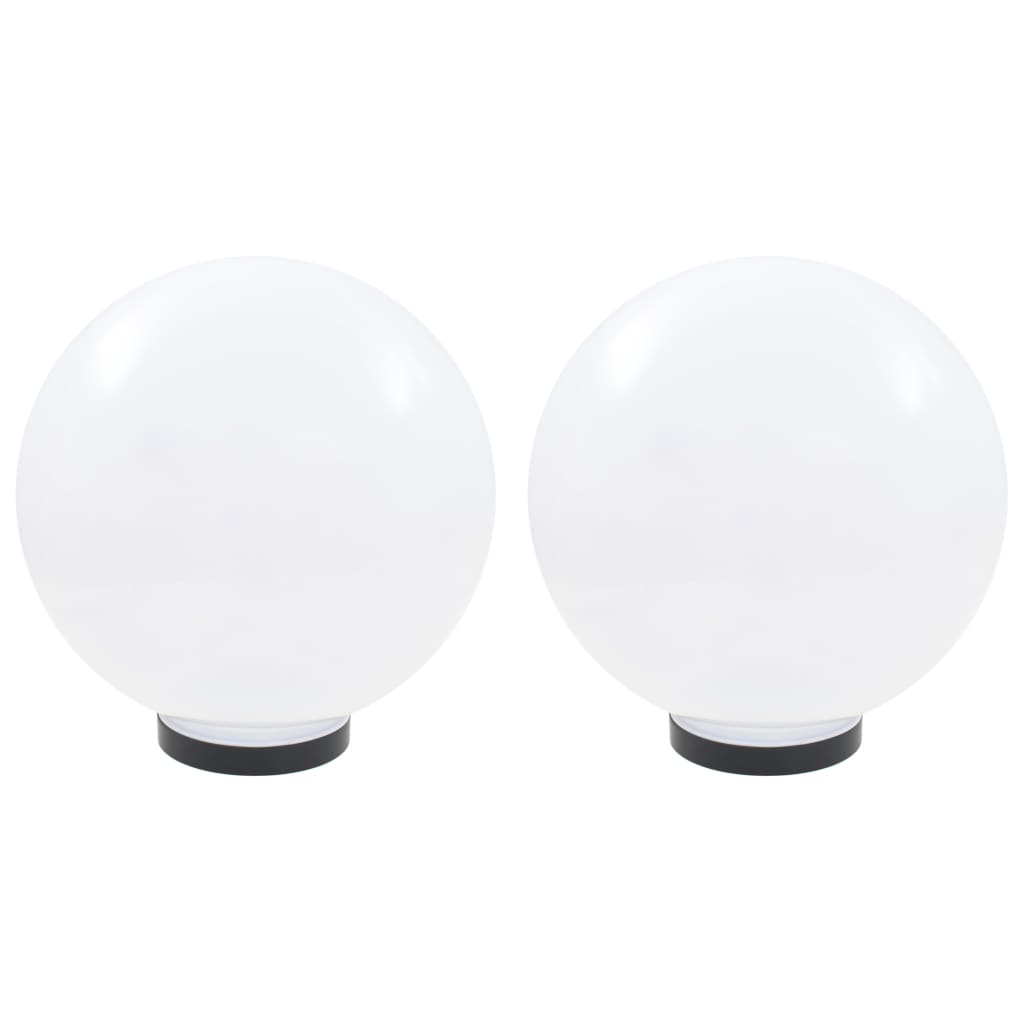 LED Bowl Lamps 2 pcs Spherical 30 cm PMMA