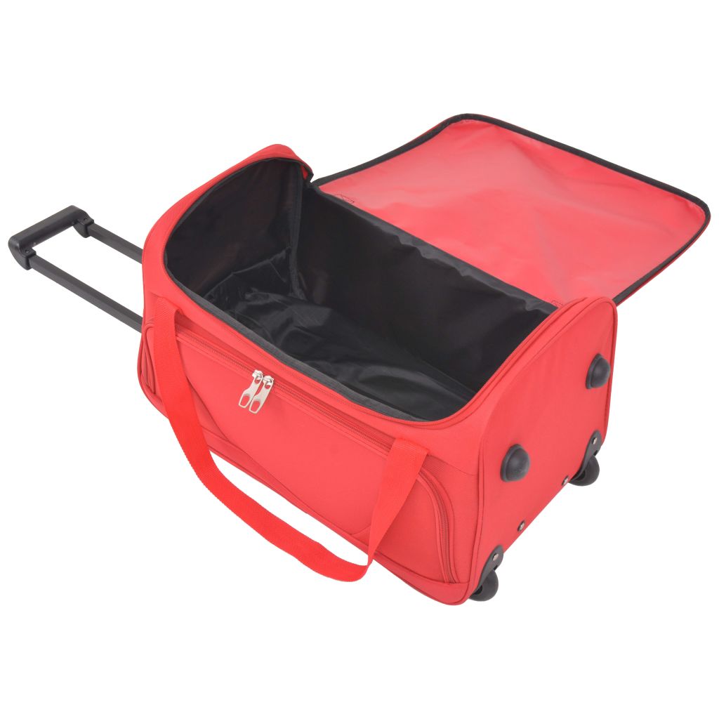 3 Piece Luggage Set Red
