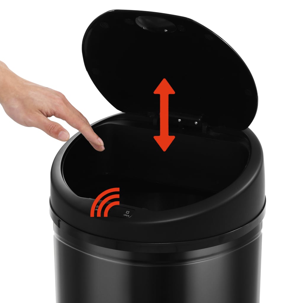 Automatic Sensor Dustbin Garbage Bin 32 L Black