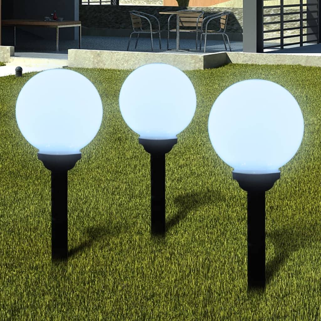 Outdoor Pathway Lamps 6 pcs LED 20 cm with Ground Spike