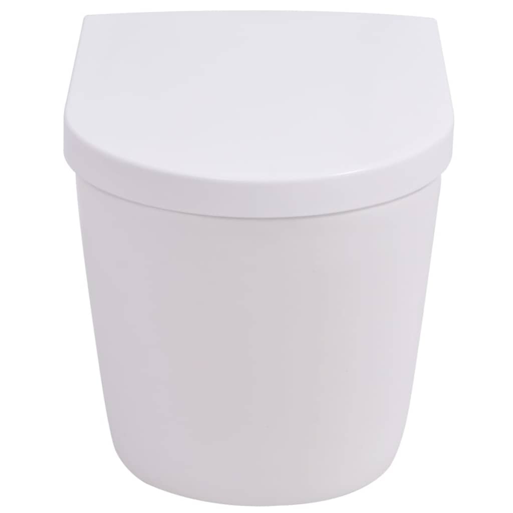 Wall Hung Toilet with Concealed Cistern Ceramic White