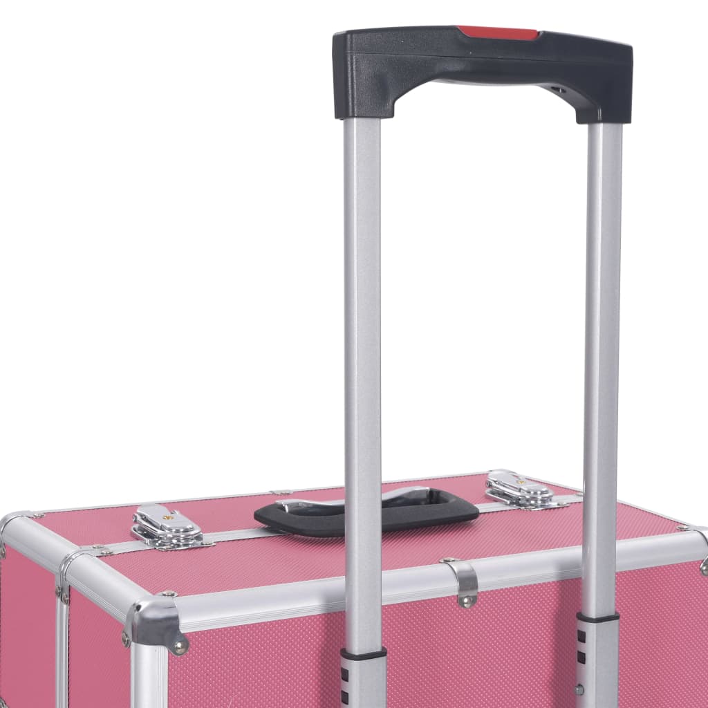 Make-up Trolley Aluminium Pink