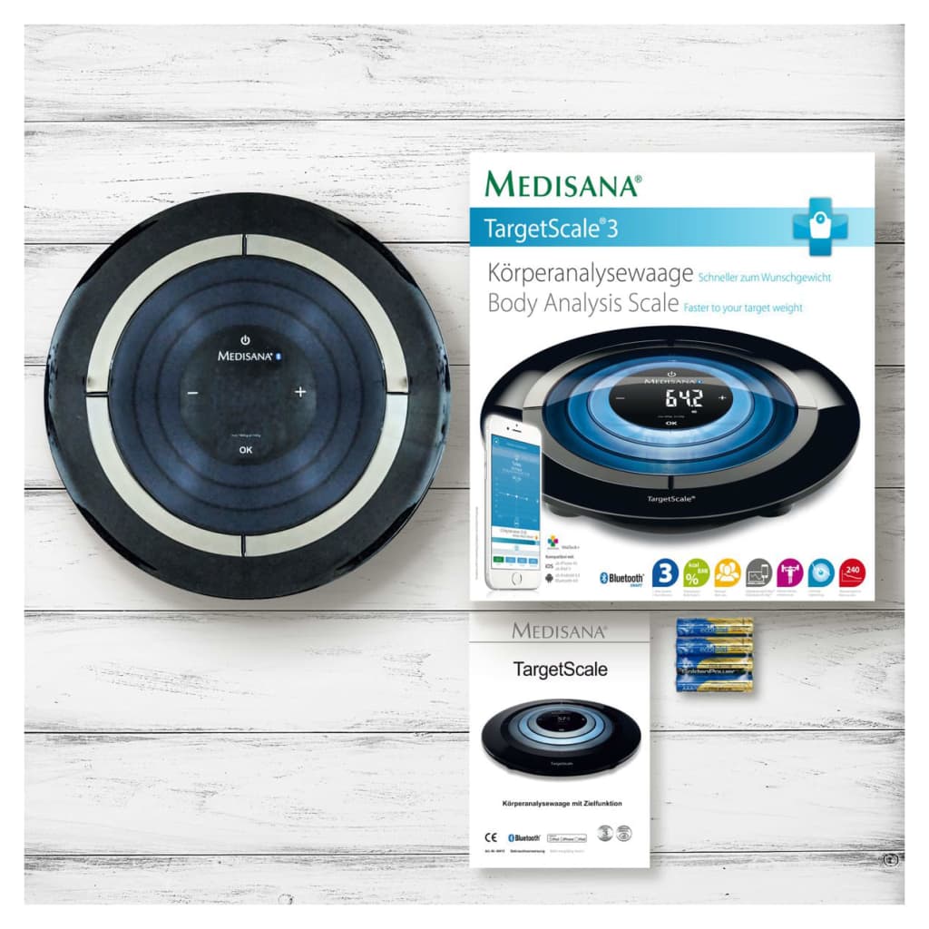 Medisana Body Analysis Scale TargetScale 3 180 kg Black and Silver