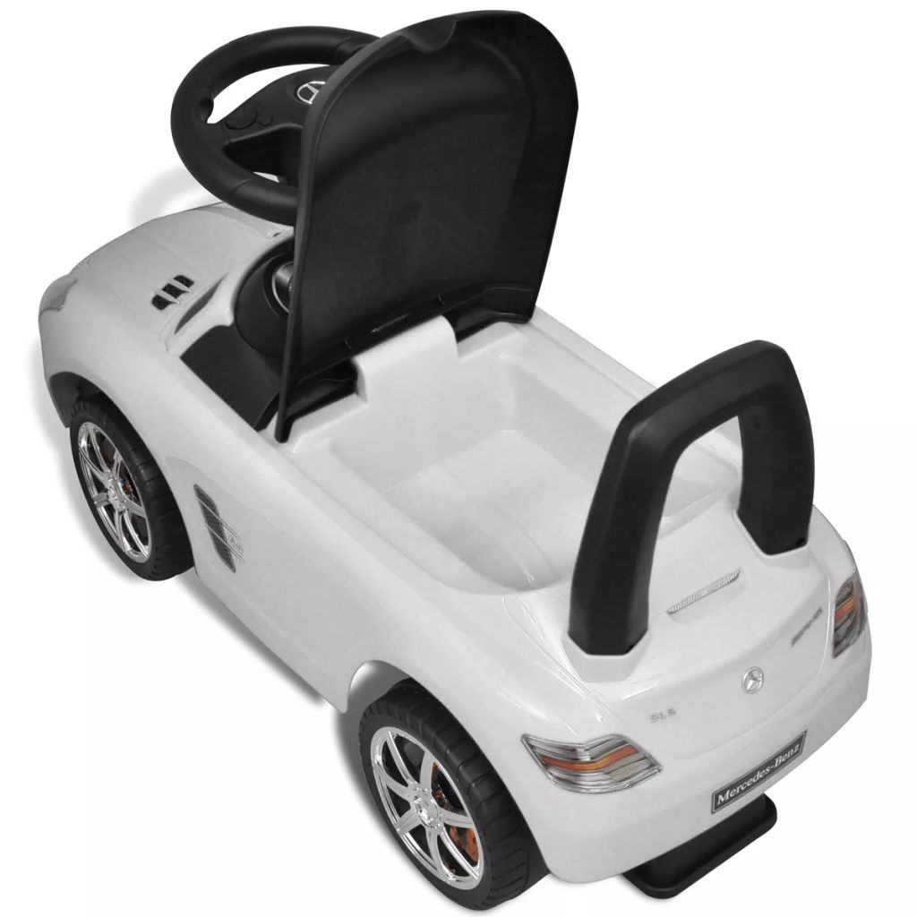 Mercedes Benz Foot-Powered Kids Car White
