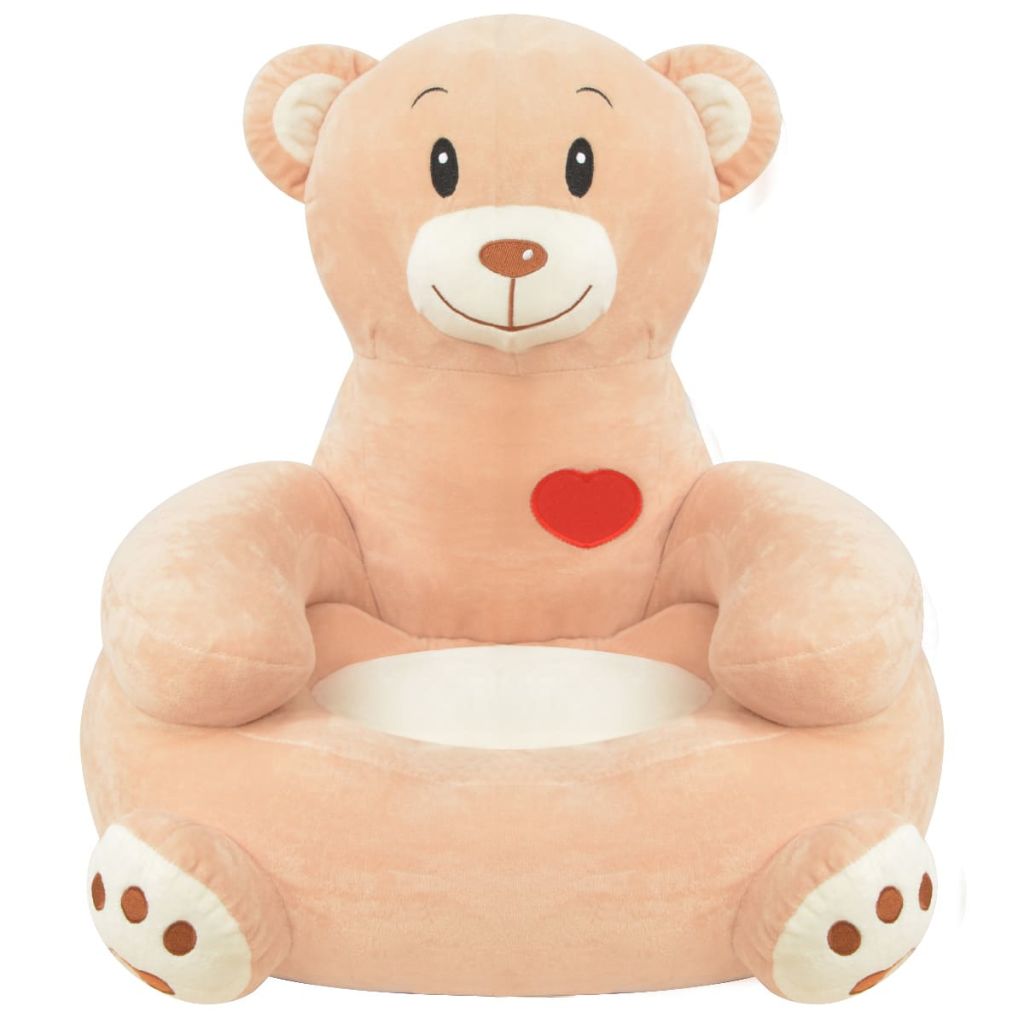 Plush Children's Chair Bear Brown