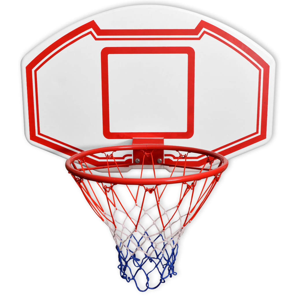 Three Piece Wall Mounted Basketball Backboard Set 90x60 cm