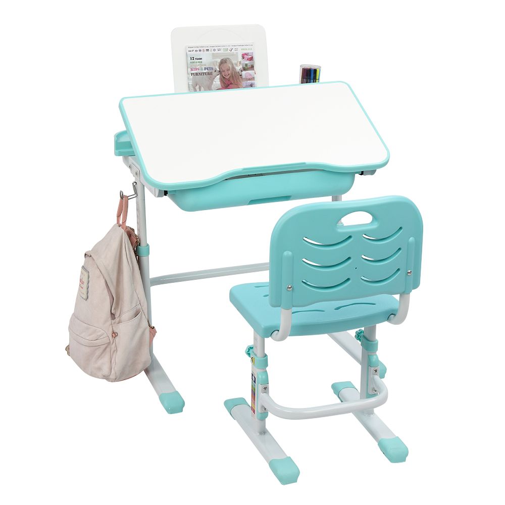 70CM Kids Study Desk and Chair Set Blue