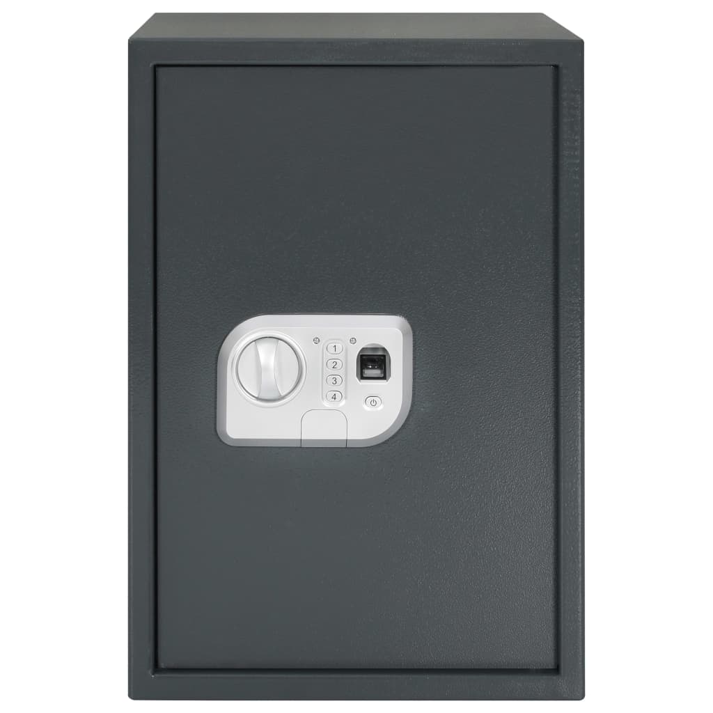 Digital Safe with Fingerprint Dark Grey 35x31x50 cm