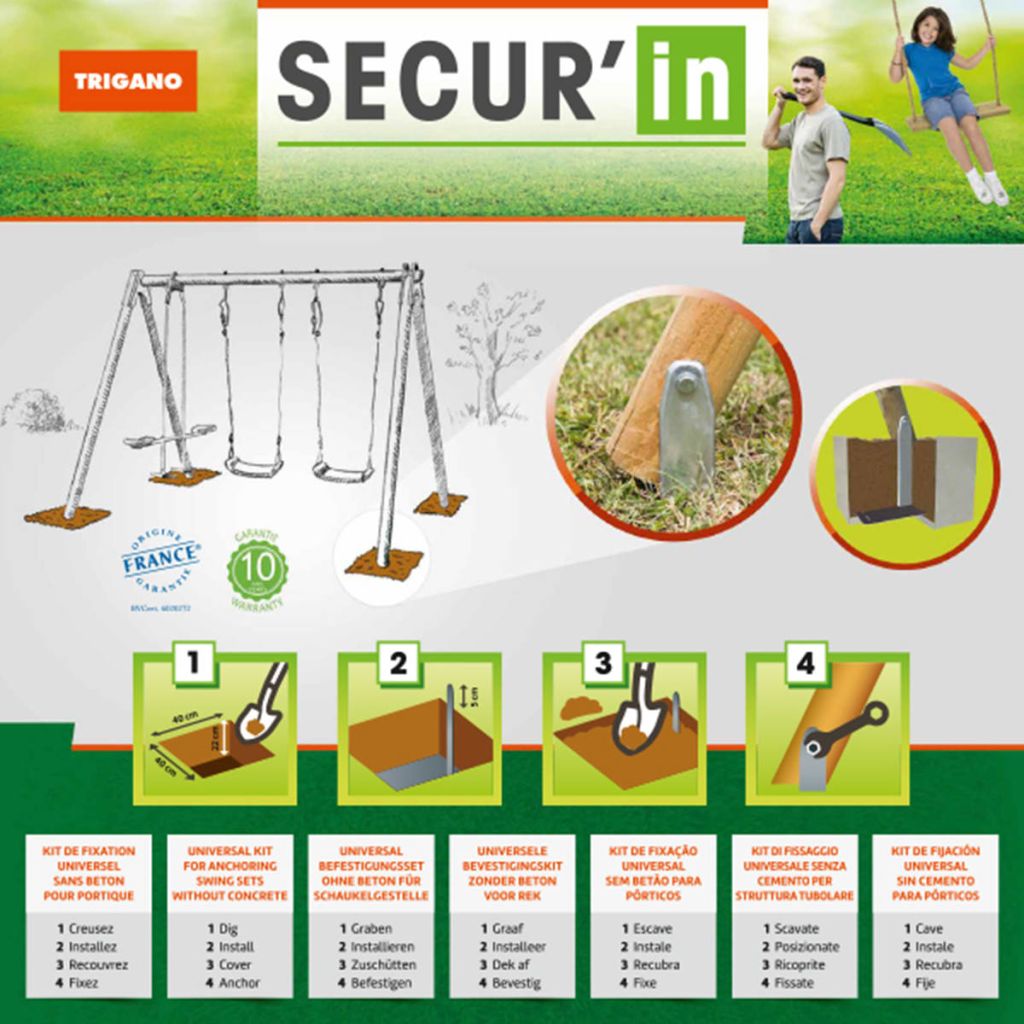 TRIGANO Anchor Kit for Swing Set Secur'in J-900590