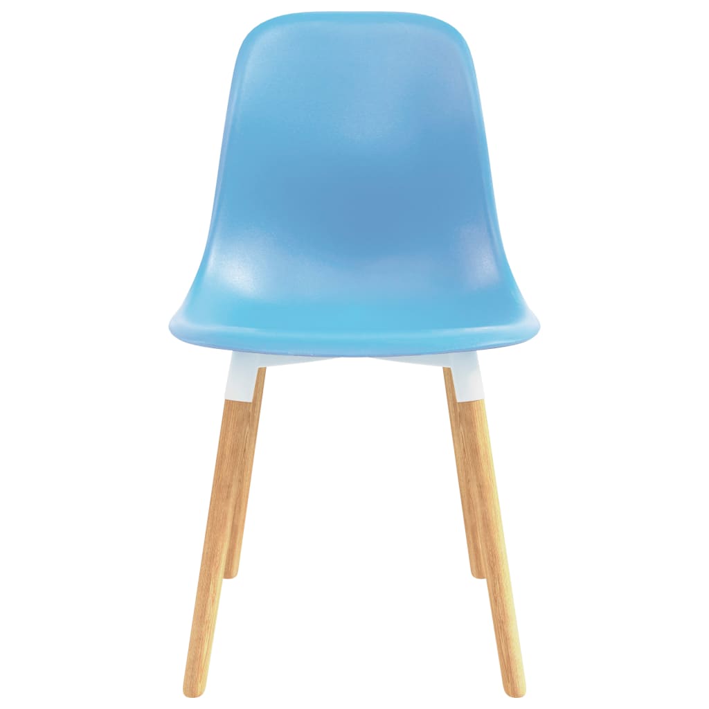 Dining Chairs 4 pcs Blue Plastic