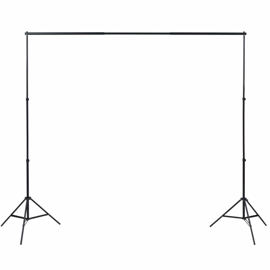 Photo Studio Kit with 3 Cotton Backdrops Adjustable Frame 3x6m