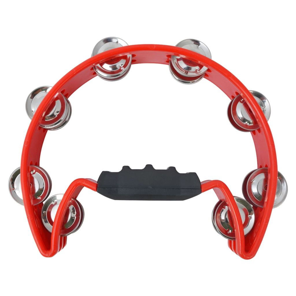 Tambourine Set 3 pcs Plastic Red