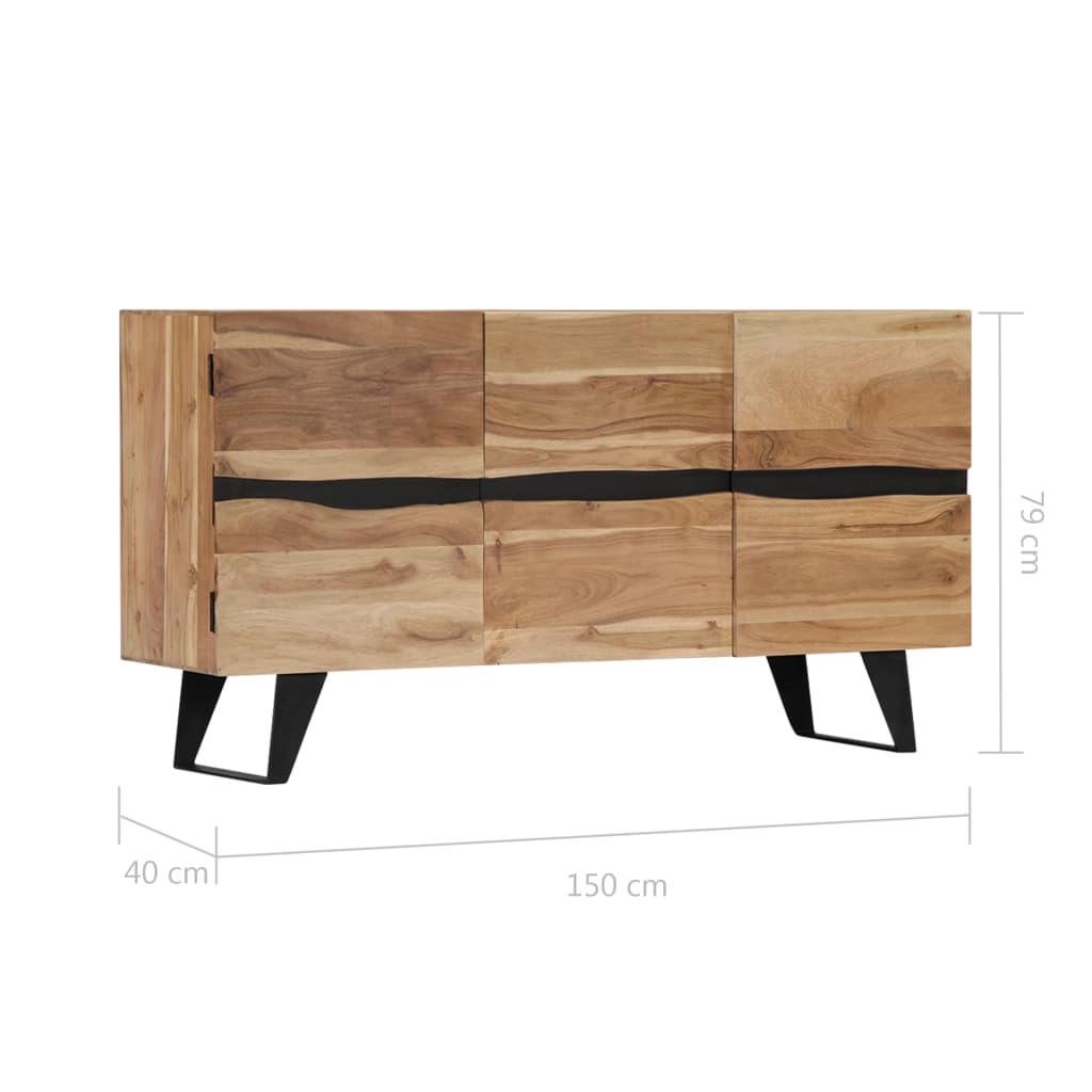 Sideboard 150x40x79 cm Solid Acacia Wood