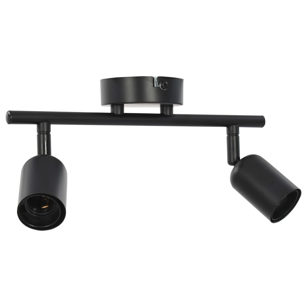 2-Way Spot Light with Filament Bulbs 2 W Black E27