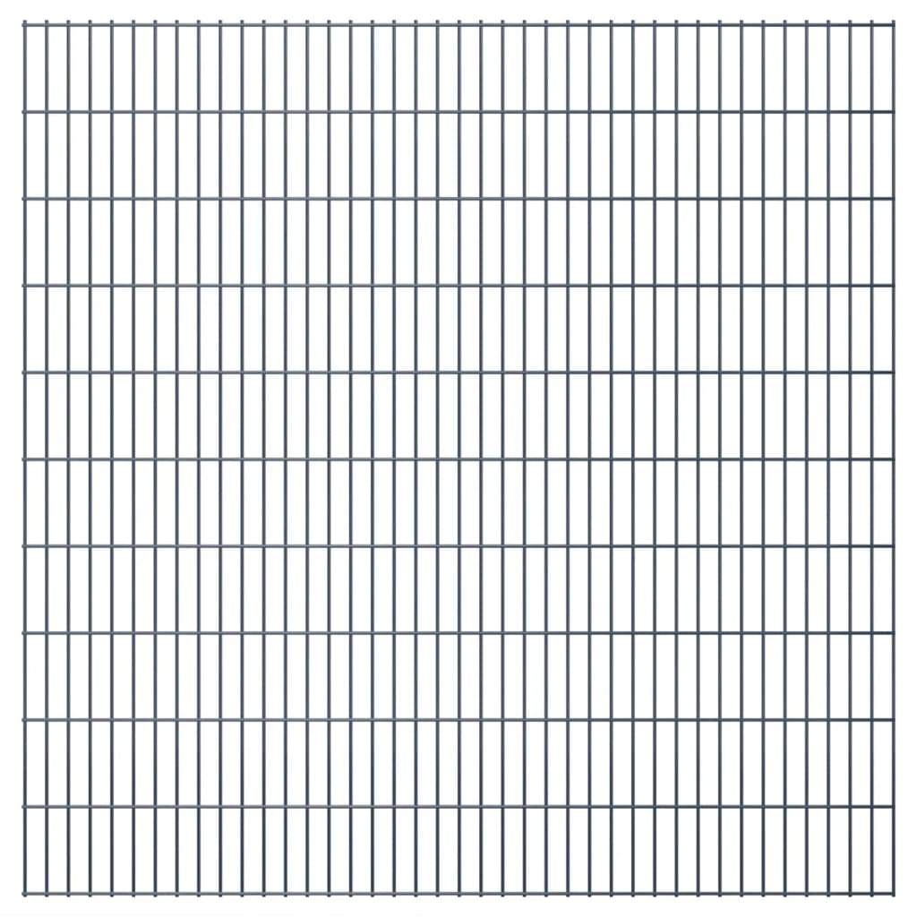 2D Garden Fence Panel 2.008x2.03 m Grey