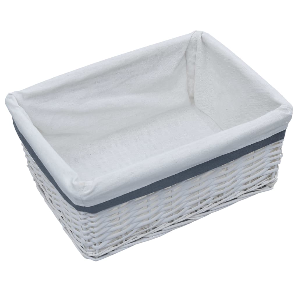 3 Piece Stackable Basket Set White Willow