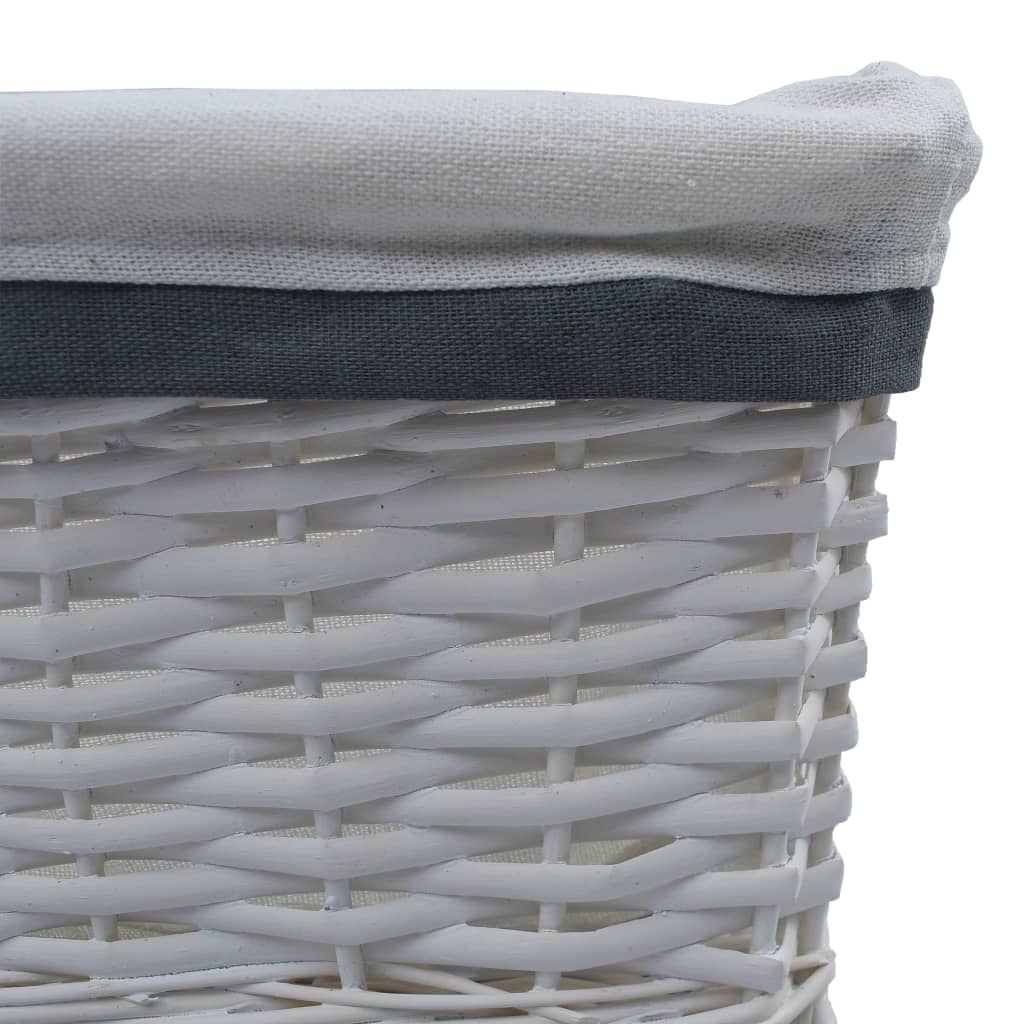 3 Piece Stackable Basket Set White Willow