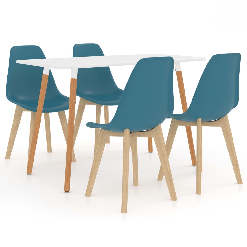 5 Piece Dining Set Turquoise