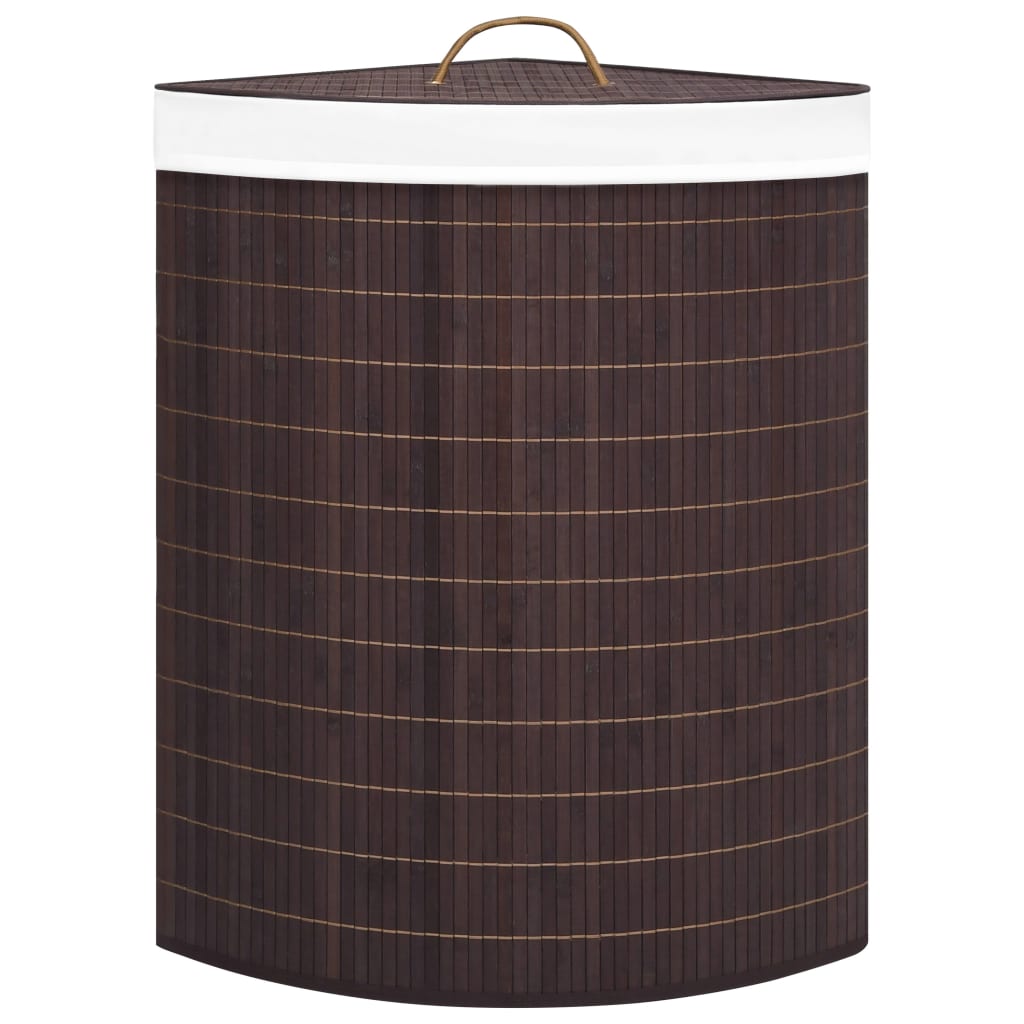 Bamboo Corner Laundry Basket Brown 60 L
