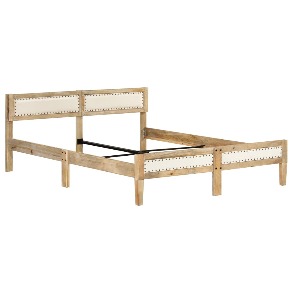 Bed Frame Solid Mango Wood 140 cm