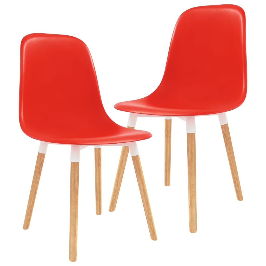 Dining Chairs 2 pcs Red Plastic