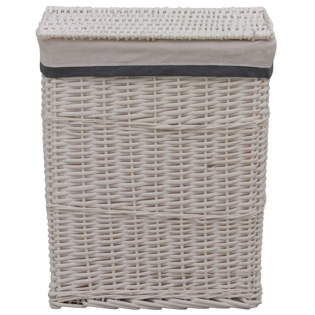 Stackable Laundry Basket White Willow