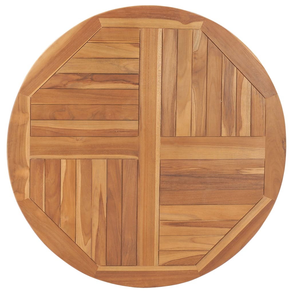 Table Top Solid Teak Wood Round 2,5 cm 90 cm