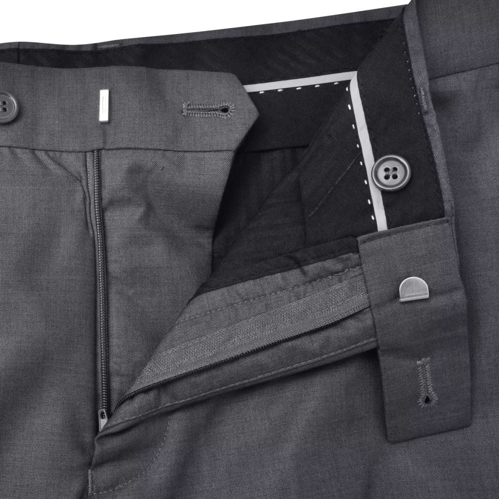 Three Piece Men's Business Suit Size 50 Anthracite Grey