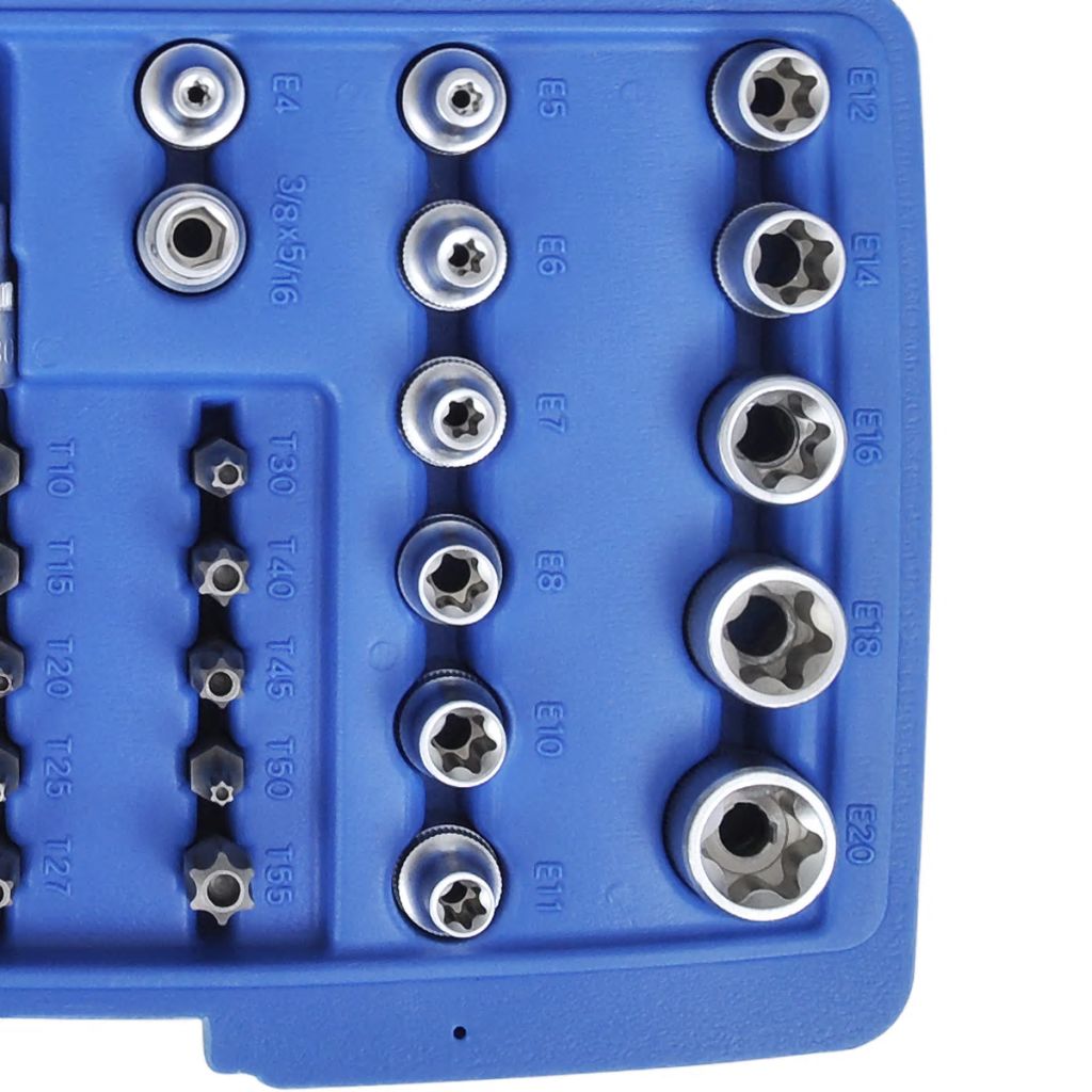 Torx Bit and Star Socket Set 34 pcs with Storage Case