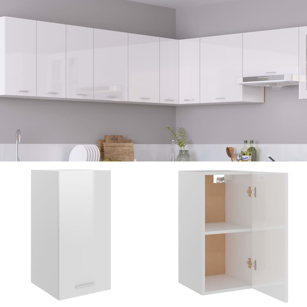 Kitchen Cabinet High Gloss White 29.5x31x60 cm Chipboard