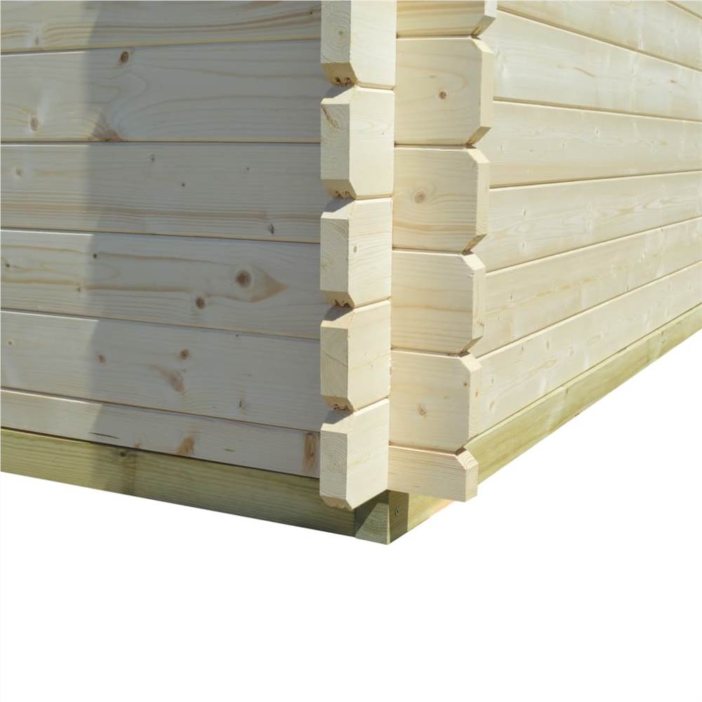 34 mm 4x4 m Garden House Shed Log Timber Cabin Solid Wood