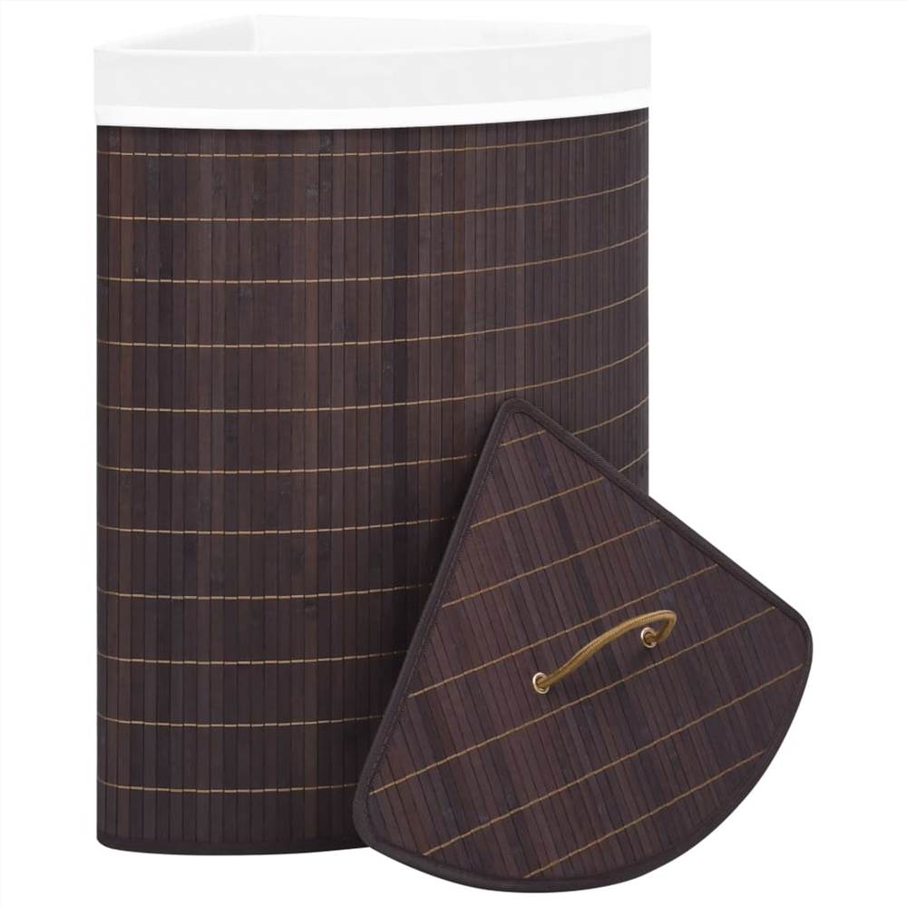 Bamboo Corner Laundry Basket Brown 60 L