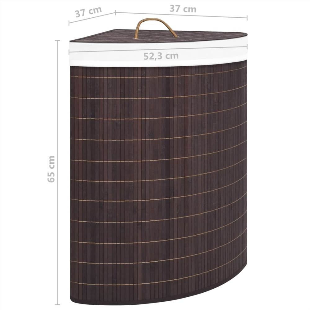 Bamboo Corner Laundry Basket Brown 60 L