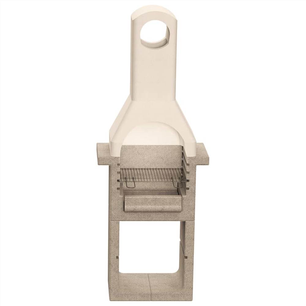 Concrete Charcoal BBQ Stand with Chimney