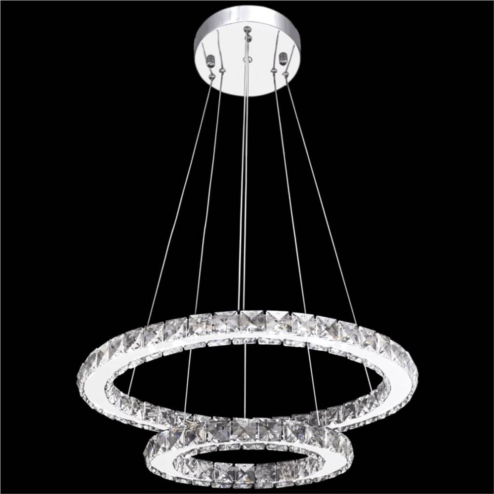 Double Ring LED Crystal Pendant Lamp 23.6 W