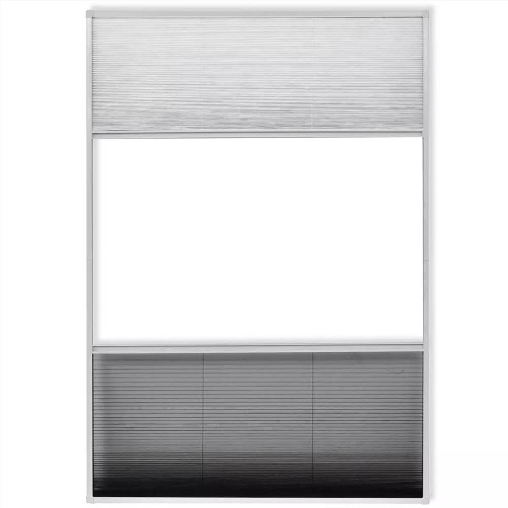 Insect Plisse Screen Window Aluminium 160 x 80 cm with Shade