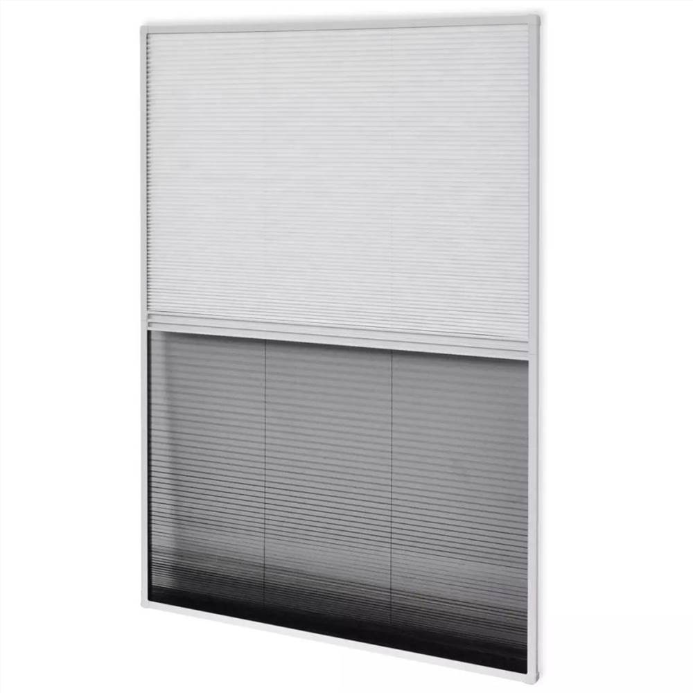 Insect Plisse Screen Window Aluminium 160 x 80 cm with Shade