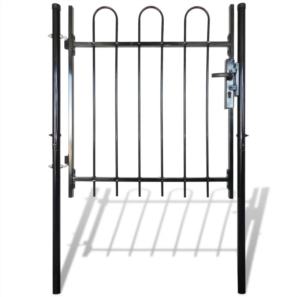 Single Door Fence Gate with Hoop Top 100 x 150 cm