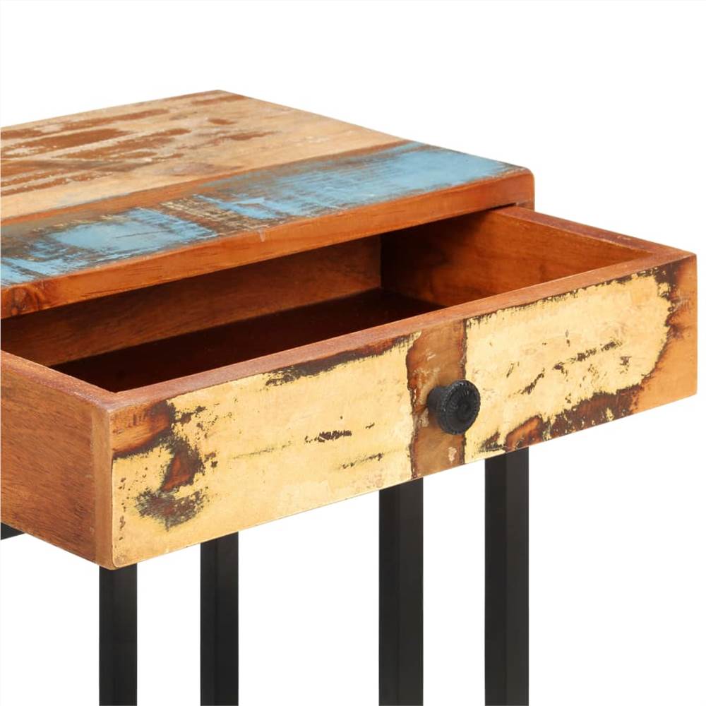 U-Shaped Side Table 45x30x61 cm Solid Reclaimed Wood