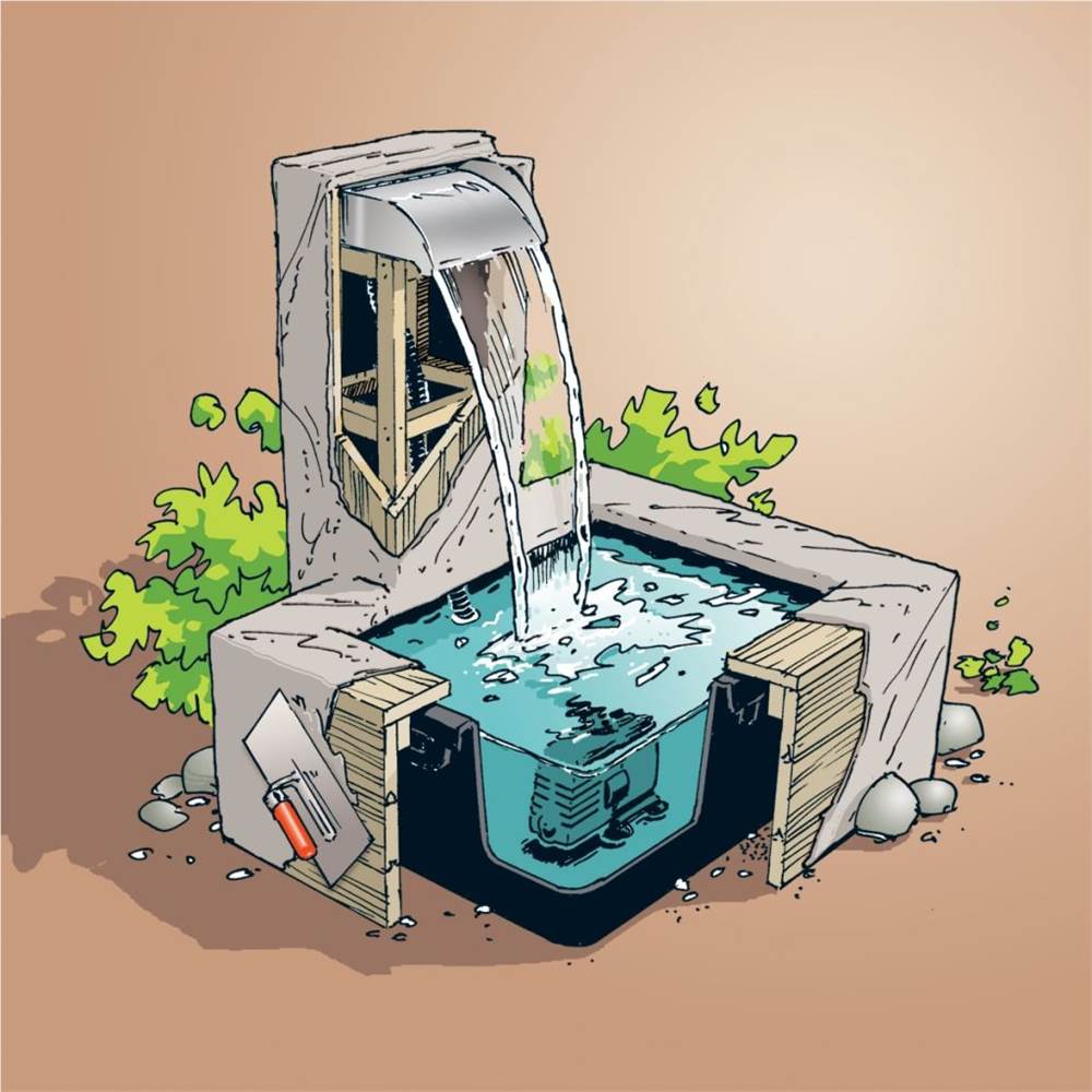 Ubbink Nevada 30 Stainless Steel Waterfall LED Lighting Set