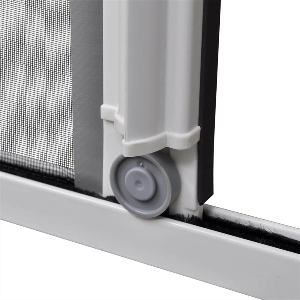 White Sliding Insect Screen for Double Doors 215 x 215 cm