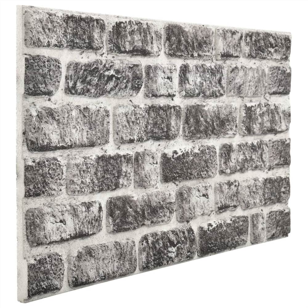 3D Wall Panels with Dark Grey Brick Design 11 pcs EPS