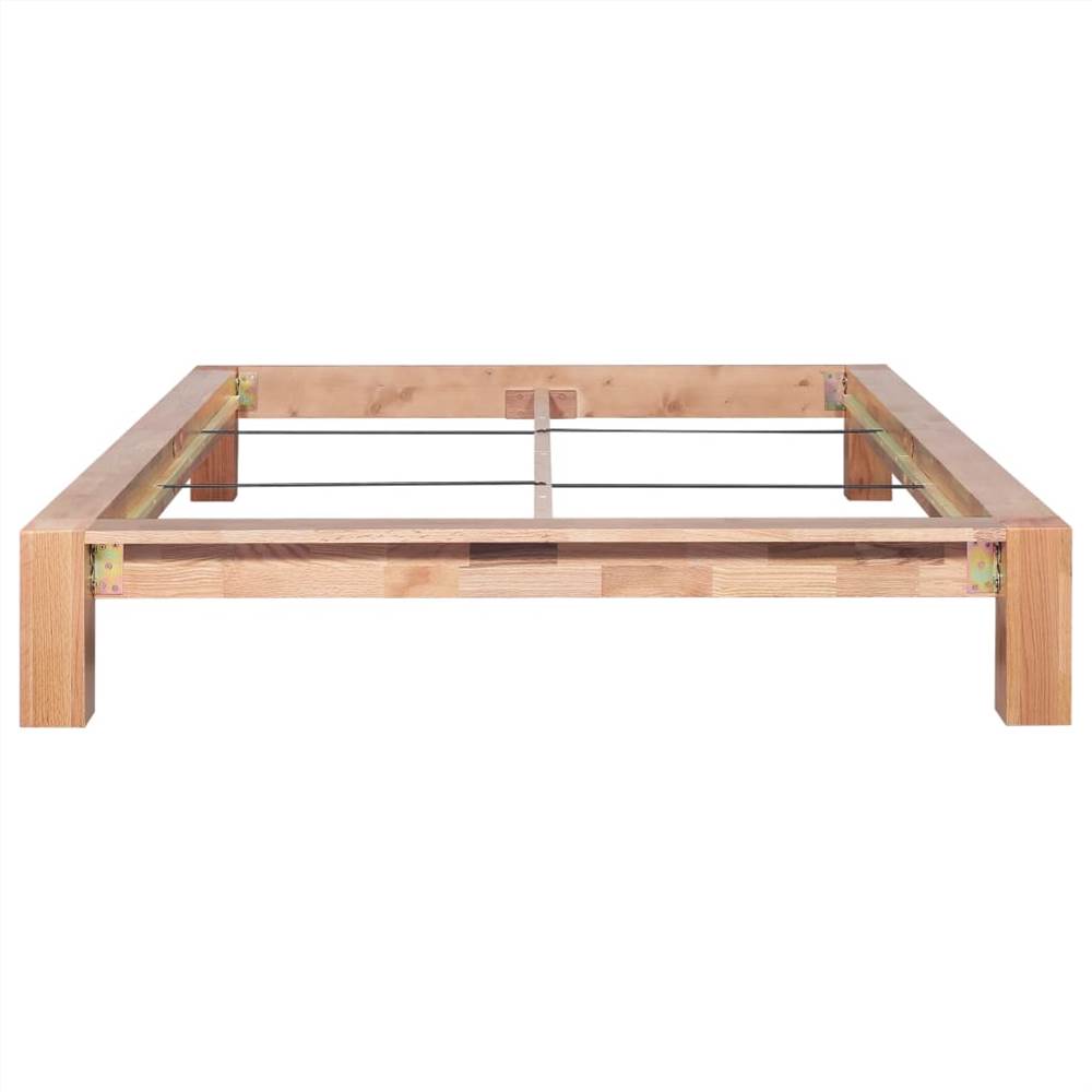 Bed Frame Solid Oak Wood 140x200 cm