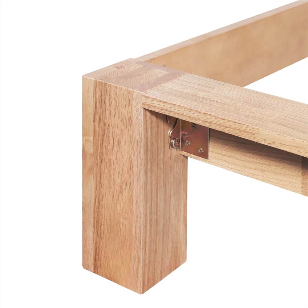 Bed Frame Solid Oak Wood 140x200 cm