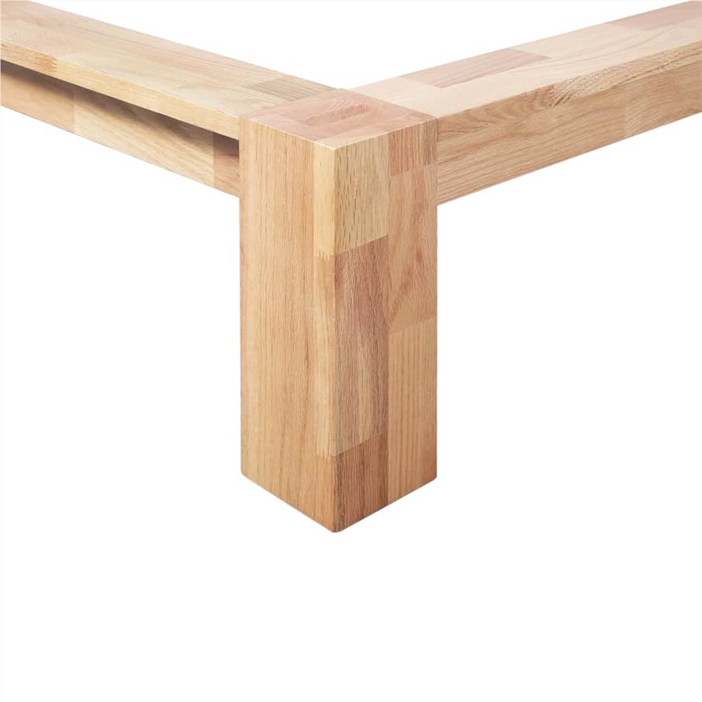Bed Frame Solid Oak Wood 140x200 cm