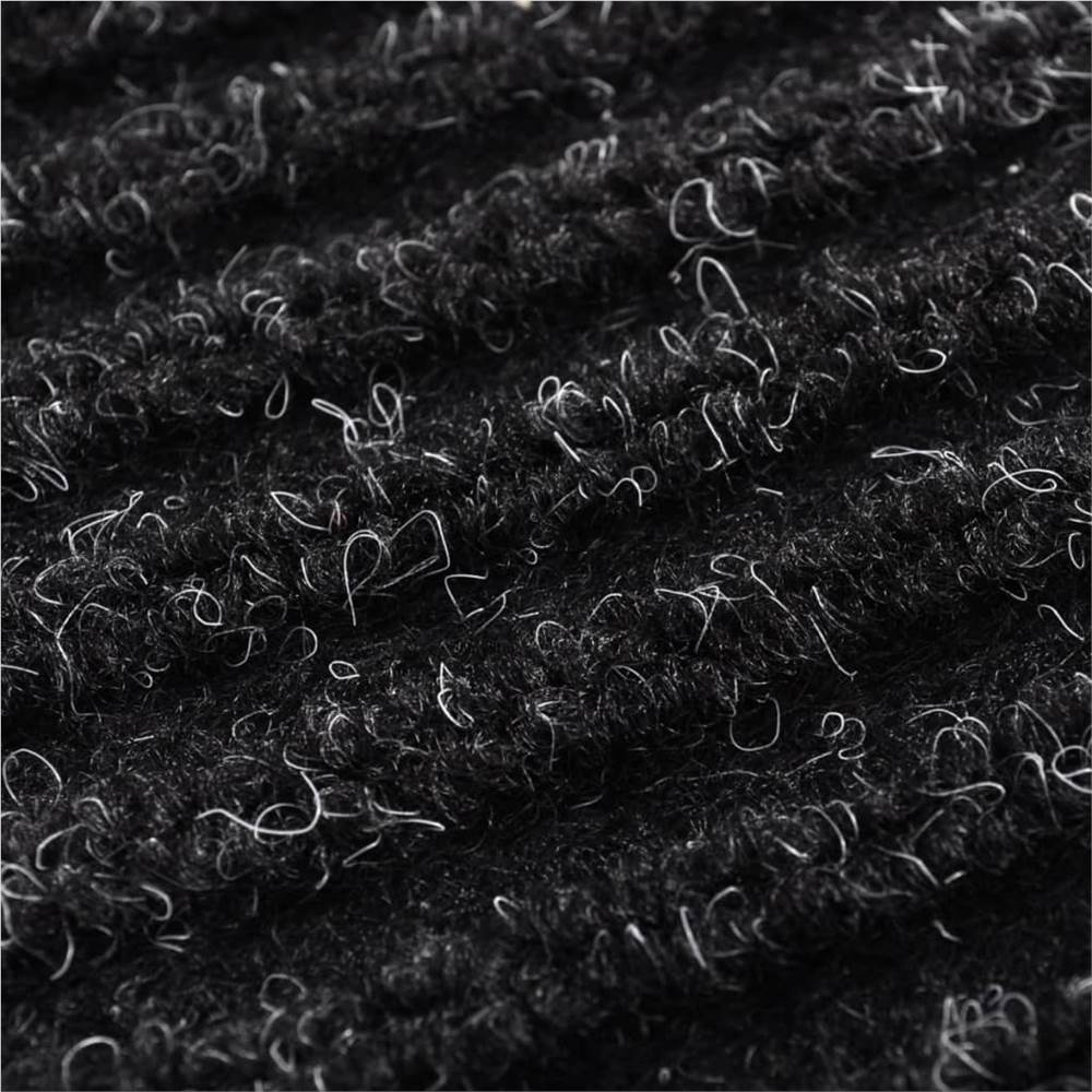 Black PVC Door Mat 120 x 180 cm