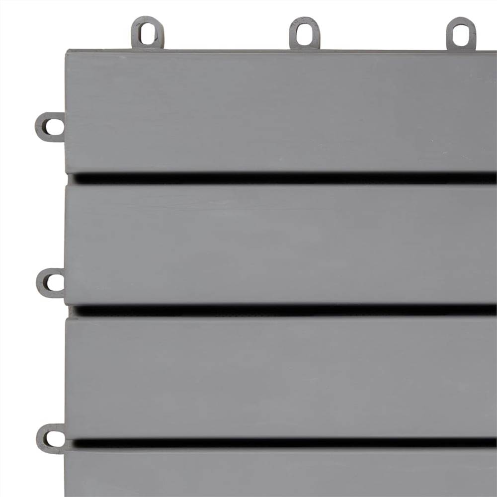 Decking Tiles 30 pcs Grey Wash 30x30 cm Solid Acacia Wood