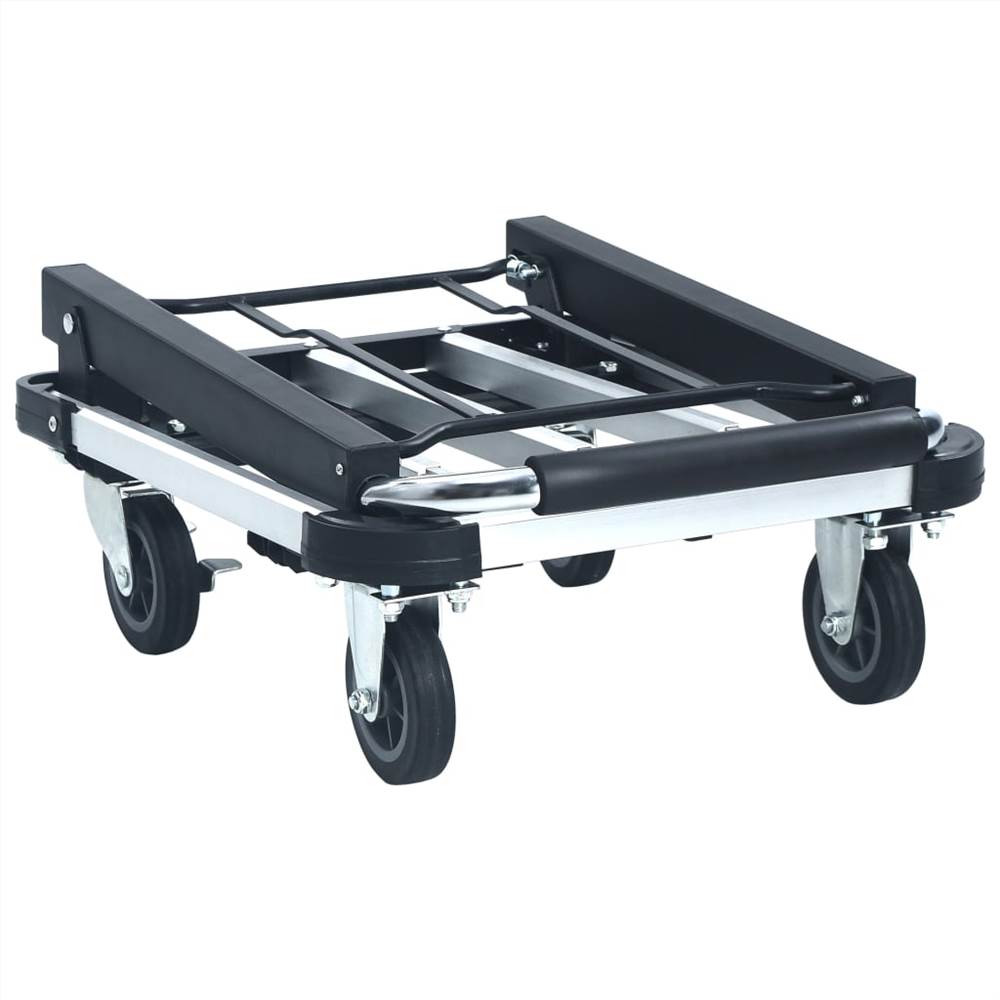 Foldable Transport Trolley 150 kg Aluminum Silver