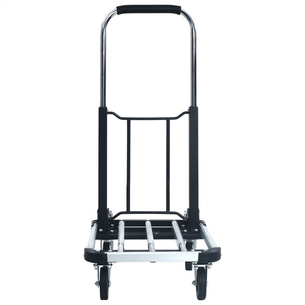 Foldable Transport Trolley 150 kg Aluminum Silver